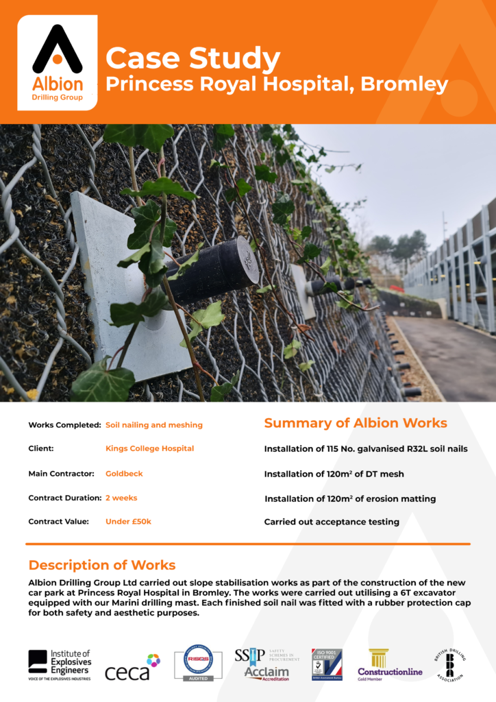 Princess Royal Hospital, Bromley – Albion Drilling Group